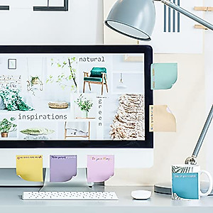 Inspirational Sticky Notes 3 x 3 Inch Motivational Fun Notepads 50 Sheets Each Positive Gifts for Teacher Nurse Coworkers Work Studying Supplies(Simple Style, 12 Pieces)