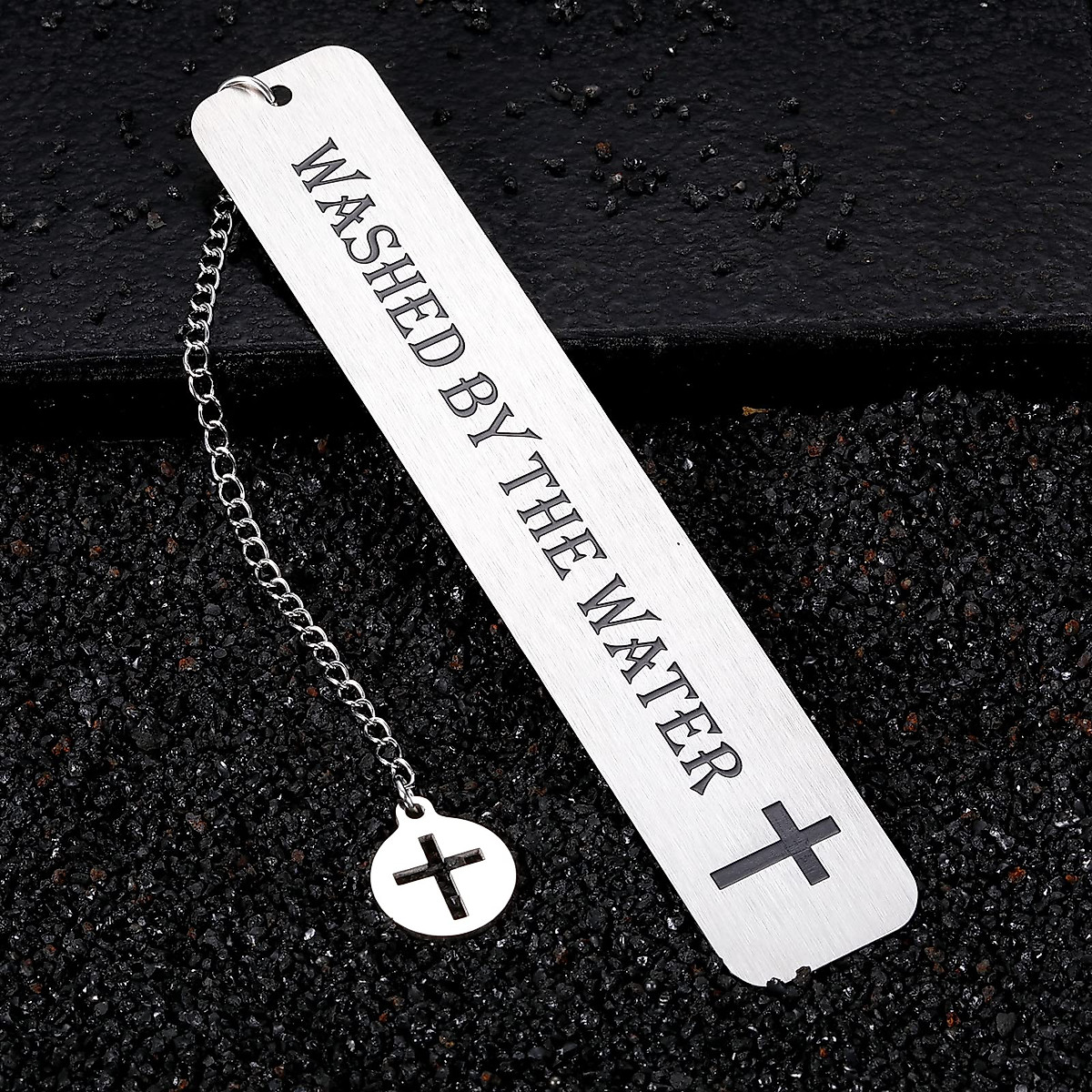 Omnitotimuse Baptism Gifts for Girl Boys Bookmark Gift First Communion Christening Godson Goddaughter Godchild Baby Adult Women Men Friends Catholic Religious Bookmarks, Silver