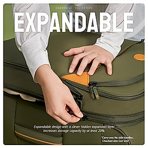 Verage Cambridge Lightweight Carry On Luggage,Softside Expandable Suitcase with Spinner Wheel (20-Inch, Green)