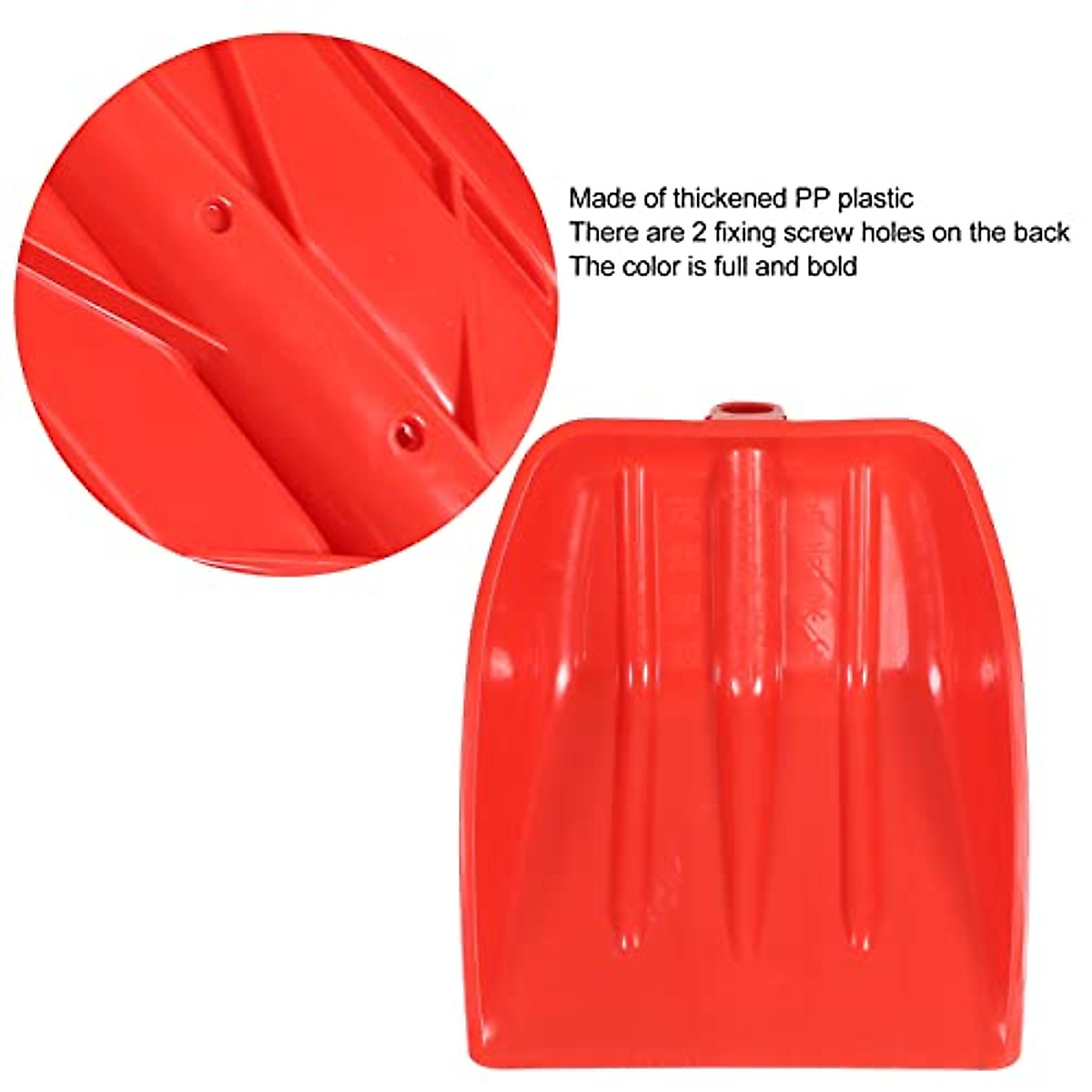 Snow Shovel, Plastic Garden Shovel Tough Durable for Fallen Leaves for Rubbish(41 X 35cm / 16.1 X 13.8in)