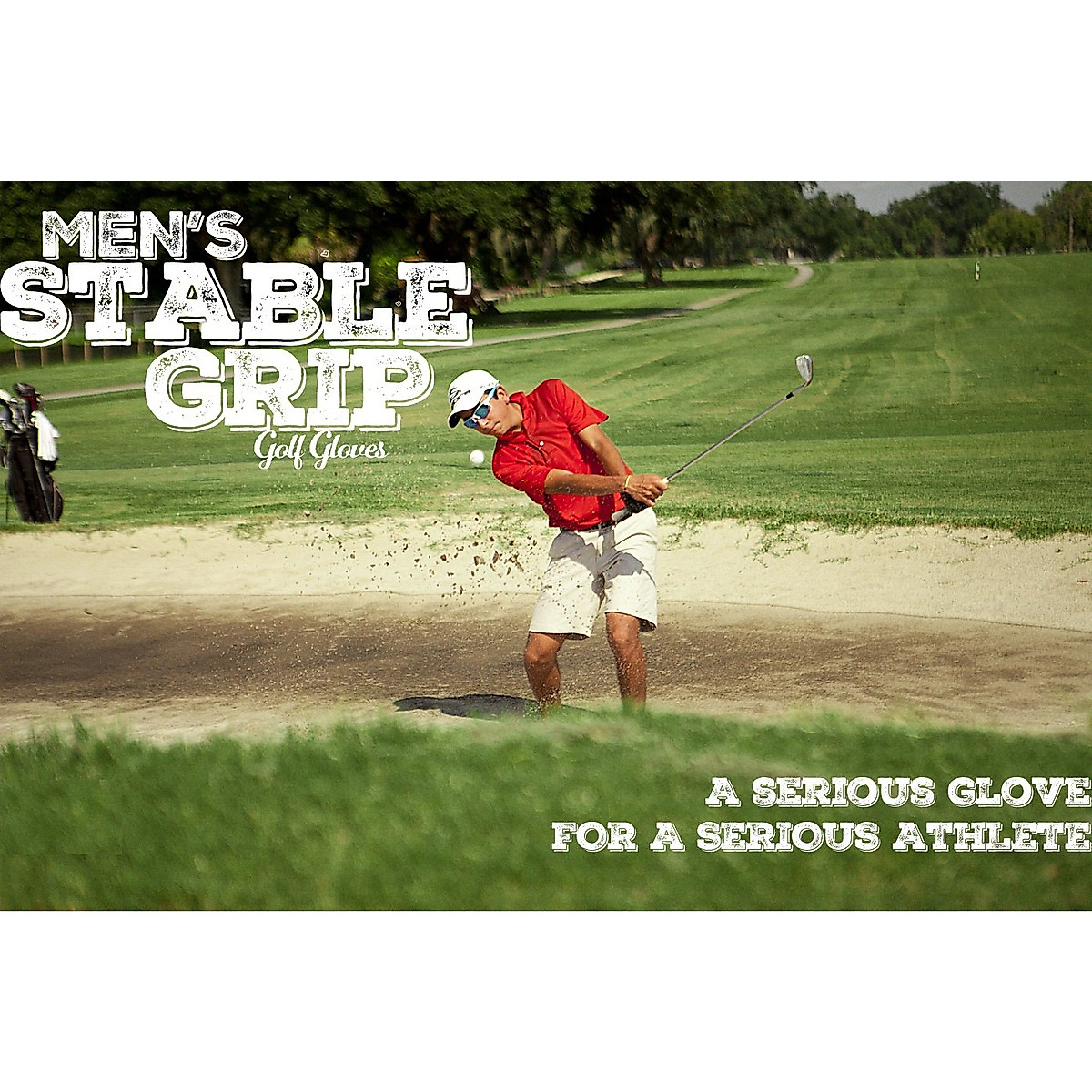 Bionic Gloves –Men’s StableGrip Golf Glove W/Patented Natural Fit Technology Made from Long Lasting, Durable Genuine Cabretta Leather, White, Large