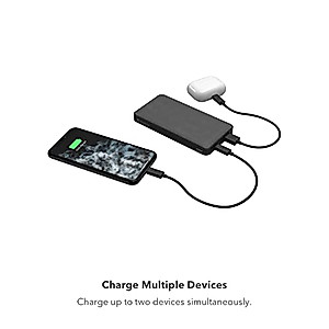 mophie Powerstation with PD Power Bank - 10,000 mAh Large Internal Battery, (1) USB-A Port and (1) 18W USB-C PD Fast Charging Input/Output Port, Travel-Friendly, Includes USB-A to USB-C Power Cord