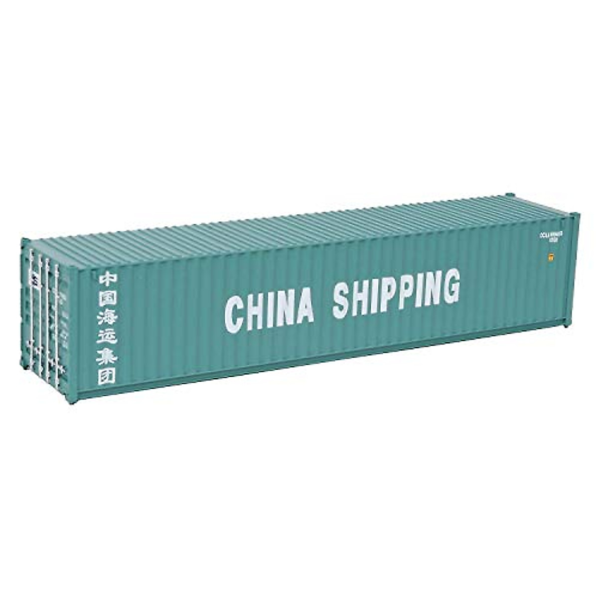 Walthers SceneMaster 949-8151 HO Scale Model of China Shipping (Green, White) 40' Corrugated Container