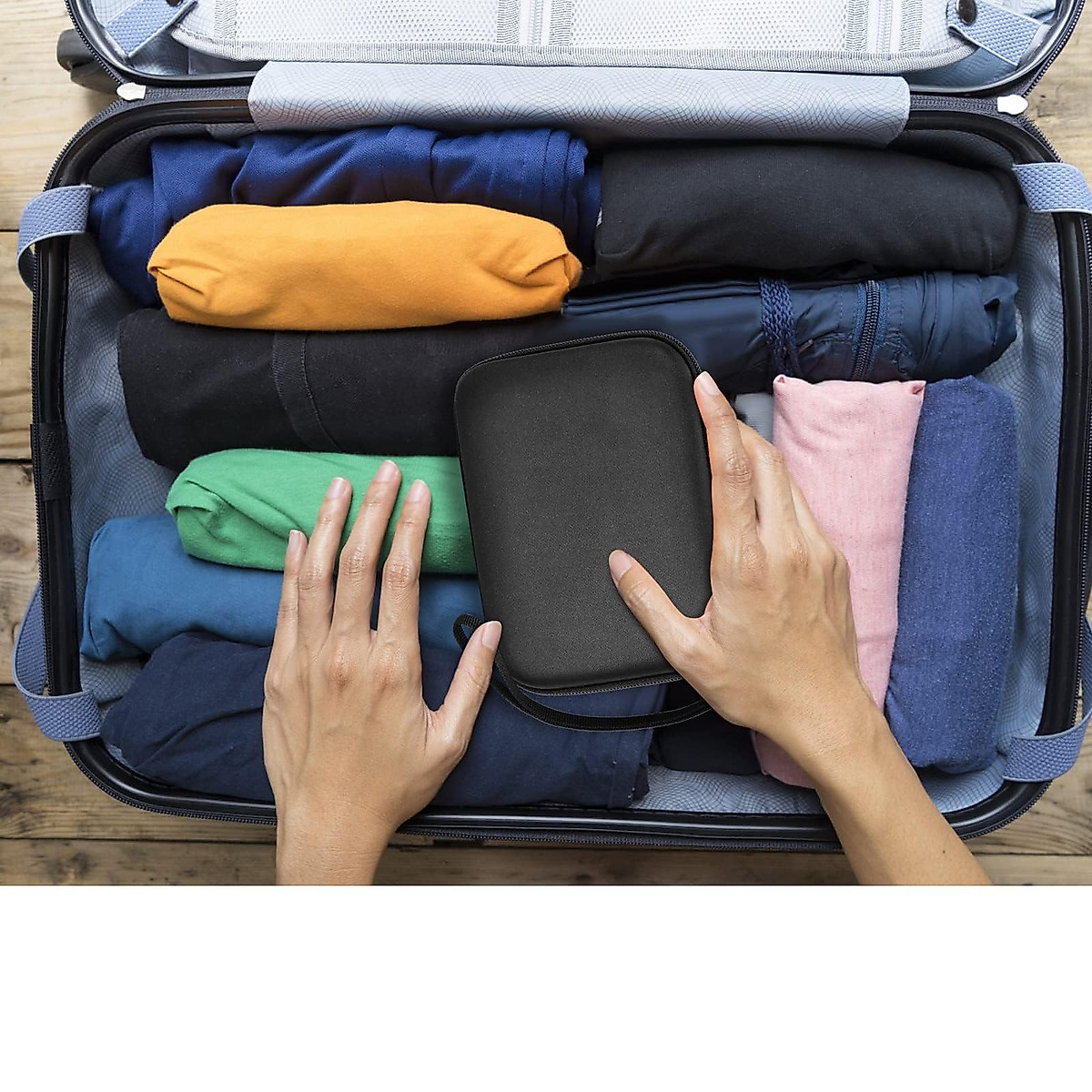 Case for Wahl Professional Peanut Clipper/Mens Trimmer #8655-200, 8685, 8655-200, 8663, 8031, 8035, Hair Dog Clippers Guard Holder Barber Storage Organizer Box for Men, Bag Only-Black