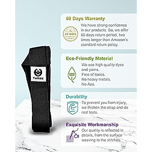 Tumaz Yoga Mat Strap [MAT NOT Included] (2 Sizes) with Extra Thick & Comfy Delicate Texture, Adjustable Yoga Mat Carrier