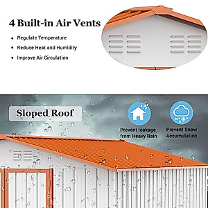 Outdoor Shed 5'x3',Metal Garden Storage Shed with Lockable Door for Bike,Small Waterproof Tool Shed,Utility Storage House for Bike and Backyard Patio Furniture Garden Lawn Tool(White)