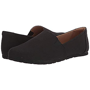 Amazon Essentials Women's Casual Slip-On Canvas Flat, Black, 8