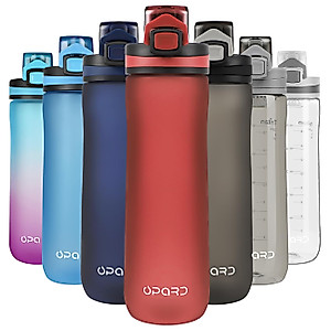 Opard Peak Water Bottle 20 Oz BPA Free Tritan Plastic Leak Proof Flip Top for School Kids Sports Gym Yoga Camping (Red)