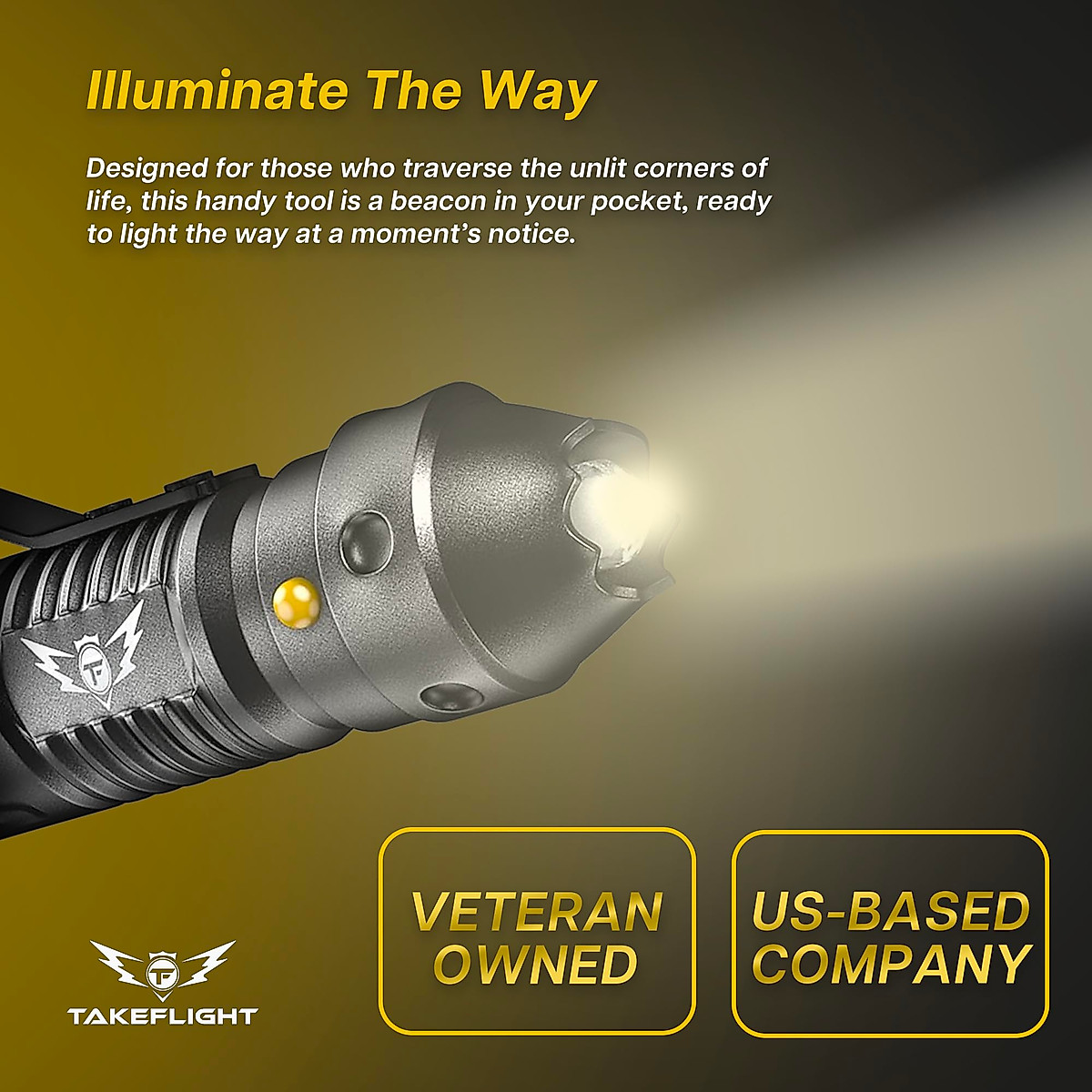 TF TAKEFLIGHT Tactical Pen Multi-Tool - Self Defense, EDC LED Flashlight & Pen - Ideal for Military & Outdoor Survival Gear - Ultimate Gift for Him - Unique Pen Gift for Brother or Dad