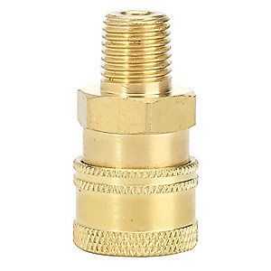 XIE Brass Pressure Washer Quick Connect air Hose fittingsquick Connect 12mm, to 1/4inch M-NPTMale Socke, 4000PSI/275Bar for Household, Garden, and Vehicle Cleaning.