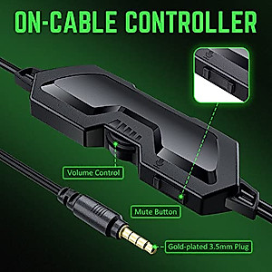 WolfLawS G9300 Gaming Headset Headphones for PS4 PS5 Xbox One PC Switch with Microphone, Over Ear Gaming Headsets with Bass Surround Sound, Memory Foam Ear Pads for Game Boy Sony PSP Sega Gensis