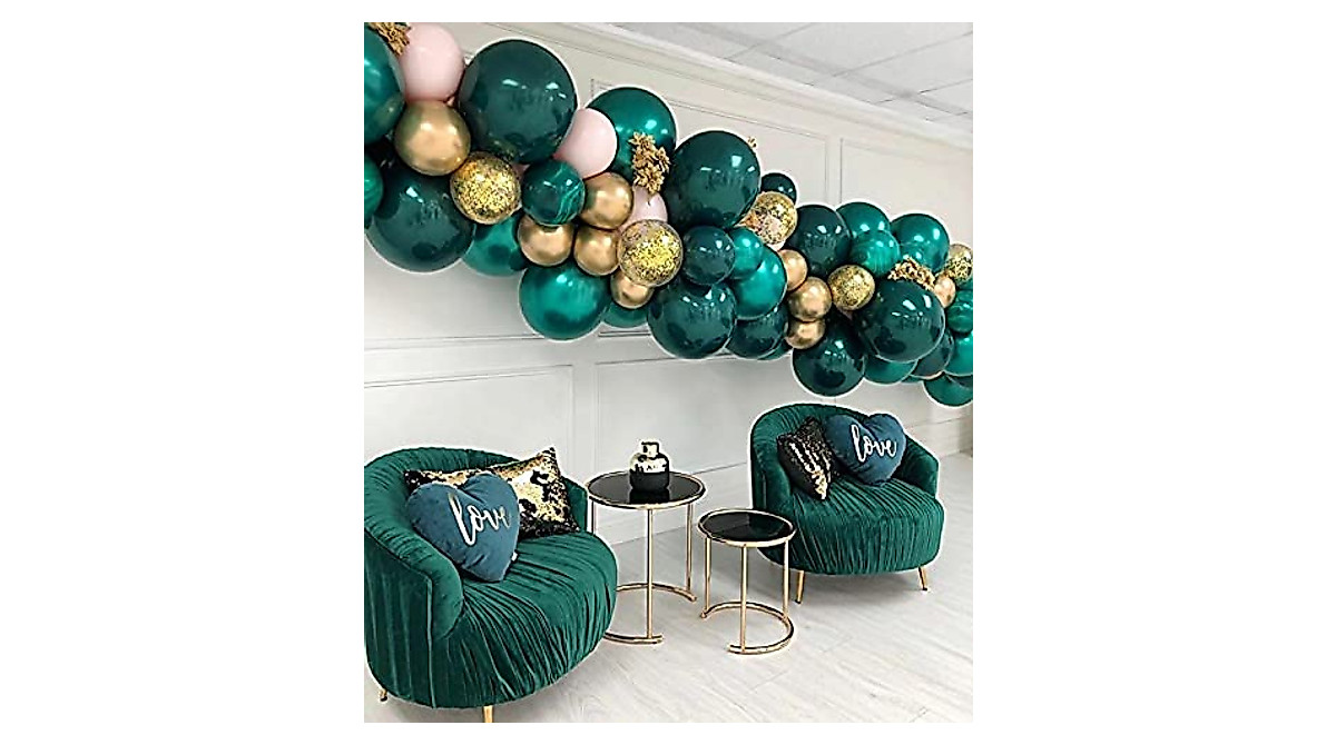 Elegant Forest Green Balloon Garland Kit for Celebrations