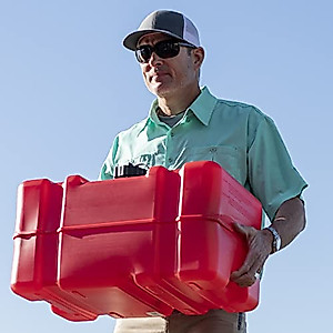 Scepter 08668 Rectangular 12 Gallon Marine Fuel Tank For Outboard Engine Boats, 23" x 14" x 14", Red