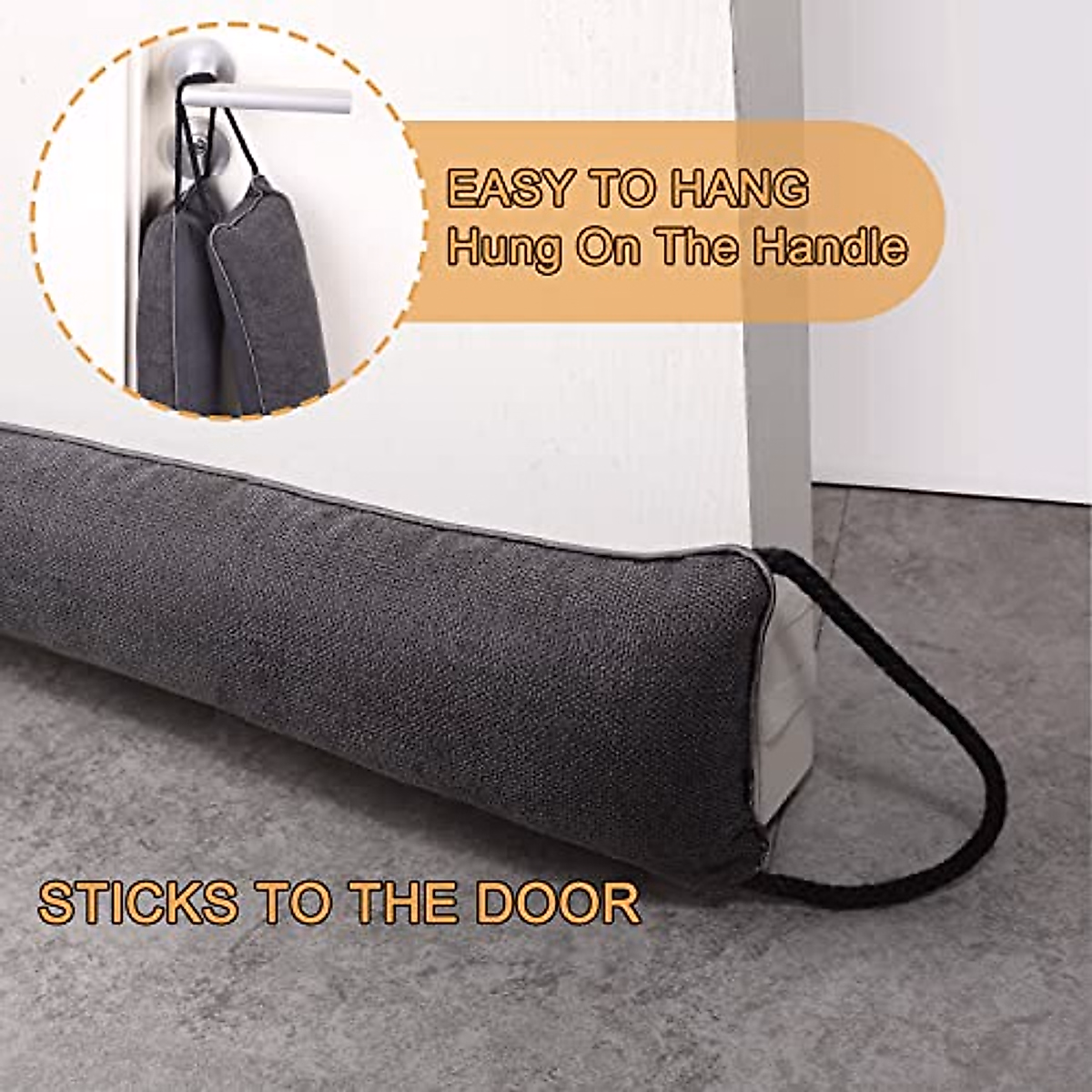 36 Inch Under Door Draft Stopper - Weighted Door Draft Blocker Bottom Door Noise & Air Reducer