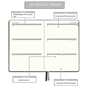 2023 Planner - Weekly & Monthly Planner 2023 With Calendar Stickers, Jan 2023 - Dec 2023, 5.75" X 8.25", A5 Premium Thicker Paper with Pen Holder, Inner Pocket and 88 Notes Pages - Gray