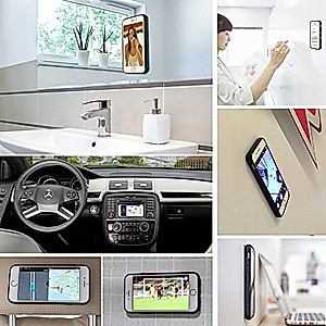 Anti Gravity Phone Case Compatible with iPhone 12 Pro and iPhone 12, Sticky Selfie Suction Black Anti Gravity Case for iPhone 12/12 Pro Nano Stick on Smooth Flat Surface with Dust Proof Film