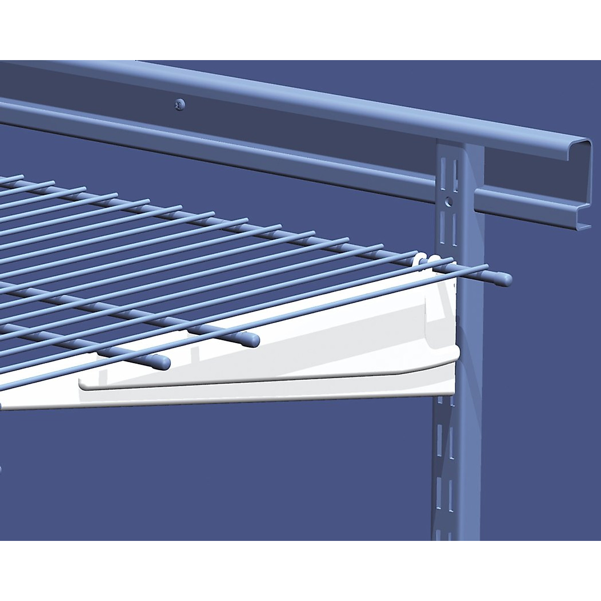 ClosetMaid 2854 ShelfTrack Locking Shelf Bracket for 16 in. Deep Wire Shelving, for Adjustable Closet Systems, 1-Pack, White