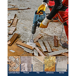 SDS Max Floor Scraper Heavy Duty, Firecore 6 Inch by 12 Inch Thinset Removal Chisel Bits for SDS Max Rotary Hammer Drill Tool, Adhesive Remover Bit for Vinyl Flooring VCT Tile Linoleum Concrete Mortar