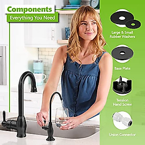 Express Water Deluxe Water Filter Faucet – Matte Black Faucet – 100% Lead-Free Drinking Water Faucet – Compatible with Reverse Osmosis Water Filtration Systems