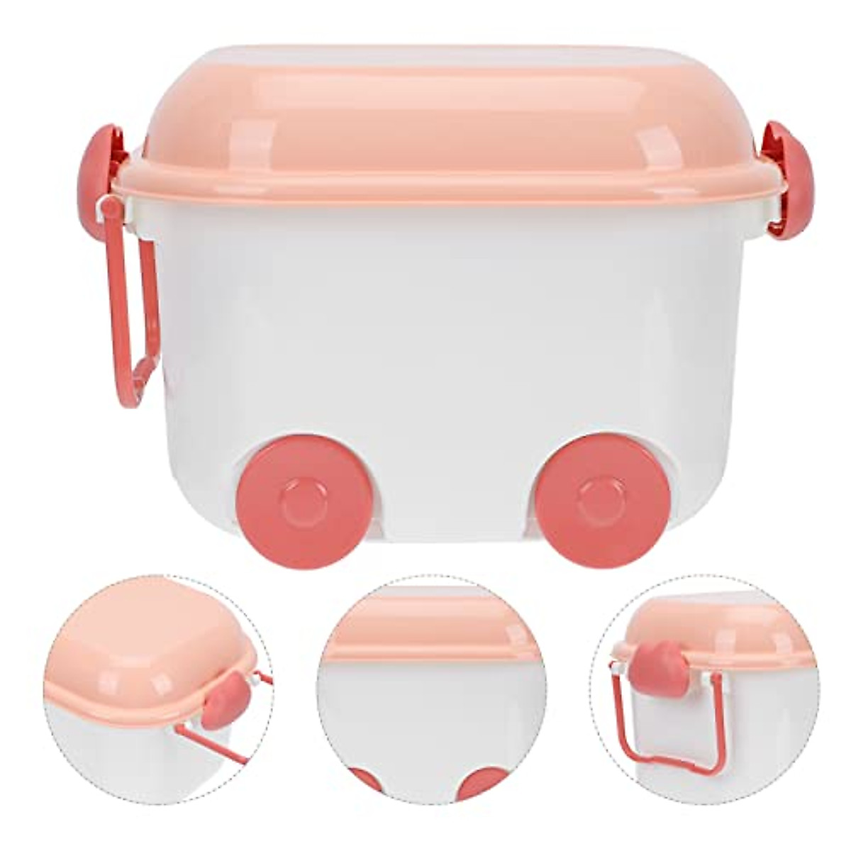 Cabilock Plastic Storage Basket Kids Toy Box rolling storage box toy storage bins storage basket bins with Wheel and Kids Toy Storage Bins
