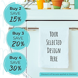 Sweet Carrot Lime, Funny Flour Sack Kitchen Towel, Sweet Housewarming Gift, Farmhouse Kitchen Decor, White (Gray)