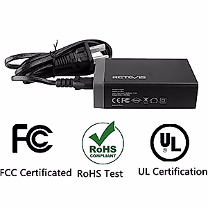Retevis 5-Port USB Wall Charger Radio Charging Station Compatible with RT68 RB28 RT19 RT22P NR10 RT18 RT22S H777 RB89 RT86 RT45P RB29 Baofeng Cobra HYT Walkie Talkies and iPhone (1 Pack)