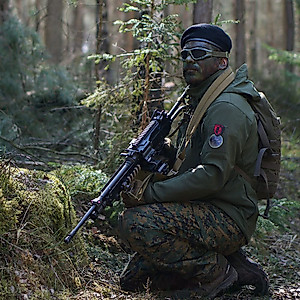 Nawati US Army Style Berets, 100% Wool British Military Berets for Men, Fashionable and Vintage Women's Beret Hats-Black