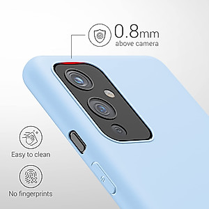 kwmobile Case Compatible with OnePlus 9 (EU/NA Version) Case - Soft Slim Protective TPU Silicone Cover - Light Blue Matte