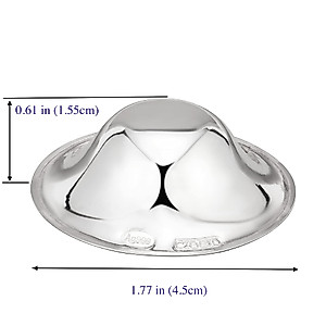 Silver Nipple Covers Breastfeeding - Silver Nursing Cups - Nipple Shields for Nursing Newborn - Breastfeeding Essentials - Soothe Cracked Nipples - The Original Silver Nursing Pads - 999‰ Fine Silver