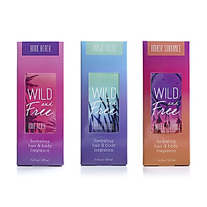 Tru Western Wild and Free Amber Sundance Women's Hydrating Hair and Body Fragrance, 3.4 fl oz (100 ml) - Notes of Citrus, Coconut Creme, Gardenia, Sandalwood, Amber