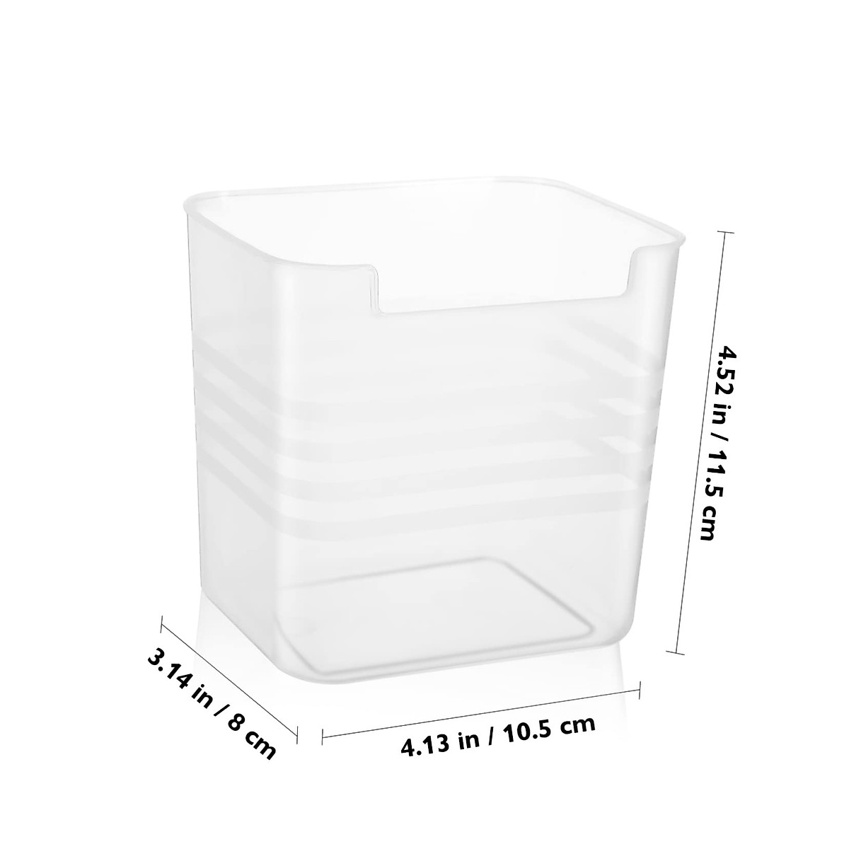 FONDOTIN 2Pcs Translucent Refrigerator Organizer Bins Fridge Side Door Storage Boxes for Home Kitchen Multi Use Storage Solution for Snacks Sauces and Kitchen Essentials