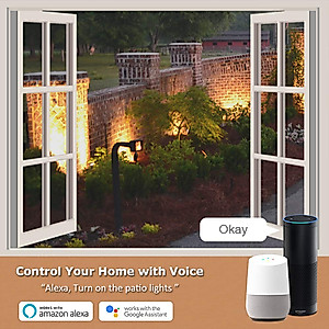 Outdoor Smart Plug, TESSAN WiFi Smart Outlet Switch with 3 Individual Sockets Work with Alexa Echo Google Home, Wireless Remote Control Outlet,Timer by Smartphone, Weatherproof Outdoor Power Strip