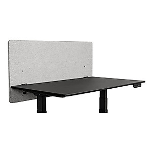 Stand Up Desk Store ReFocus Clamp-on Acoustic Desk Divider Privacy Panel That Reduces Noise and Visual Distractions (Cool Gray, 47.25" X 23.6")