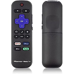 Amtone New Replacement Remote for Hisense ROKU Smart TVs with Netflix Disney Hulu VUDU Keys fits for 50H4 55H4 48H4 40H4 R6070 50R7E 32H4C 32H4D 32H4E (Netflix/Disney+/Apple TV+/hulu)