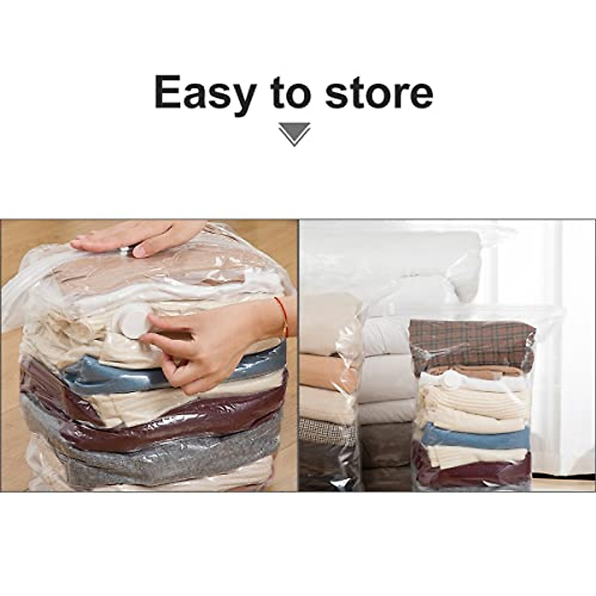 LIFKOME 1 set Bedding Pump Manual Pillows Foldable Inch Quilt Blankets Clothes S Bag Storage Sealer Practical Bags Color Saver Space with Vacuum Ing Professional Reusable Random Hand