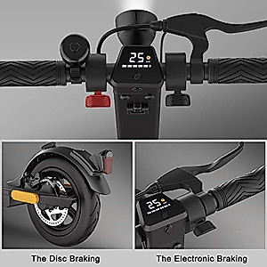 Electric Scooter 7.5AH Long-Range Battery 8.5" Pneumatic Tires Up to 15 Miles Range Powerful 250W Motor Max Speed 15.5 MPH, UL Certified Adult Foldable and Portable E-Scooter for Commute & Travel