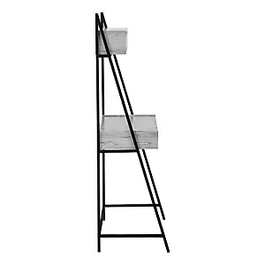 Monarch Specialties 7331 Computer Desk, Home Office, Laptop, Leaning, Storage Drawers, 32" L, Work, Metal, Laminate, Grey, Black, Contemporary, Modern Desk-32, 31.5" L x 19" W x 61.25" H