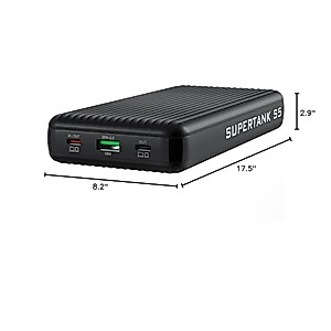 Zendure Portable Laptop Charger, Power Bank 100W PD 24000 mAh Fast Charger 2USB-C & 1 USB-A Total 205W External Battery Pack for MacBook iPad iPhone AirPods Pro SuperTank S5