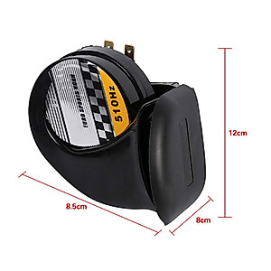 Motorcycle Snail Horn,Universal Mini Loud Electronic Snail Horn For Motorcycle Loud Voice Speaker 12V 510Hz Car Snail Air Horn Siren Black Sirene 12V Sirene 12V
