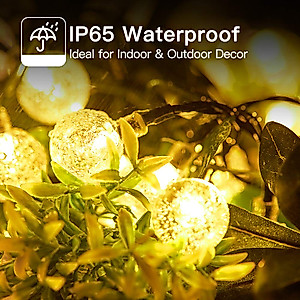 Beauthard Solar String Lights Outdoor,60 Led 35.6 Ft Lights with 8 Lighting Modes,Outdoor String Lights,Waterproof Solar Patio Outside Lights for Garden Yard Home Wedding Party Decoration(Warm White)