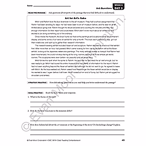 Evan-Moor Daily Reading Comprehension, Grade 8 - Homeschooling & Classroom Resource Workbook, Reproducible Worksheets, Teaching Edition, Fiction and Nonfiction, Lesson Plans, Test Prep