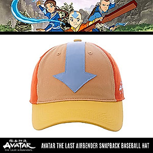Avatar The Last Airbender Baseball Hat, Arrow Mark Cotton Adult Adjustable Snapback Ball Cap with Curved Brim, Multi, One Size