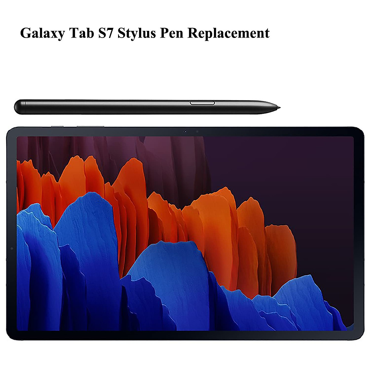 Tab S7 Pen Stylus T870 T875 S Pen Replacement Touch Pen for Samsung Galaxy Tab S7 Pen SM-T870 T876B Tab S7+ S Pen T970 SM-T976B Pen with Free 5 Tips (Mystic Black)