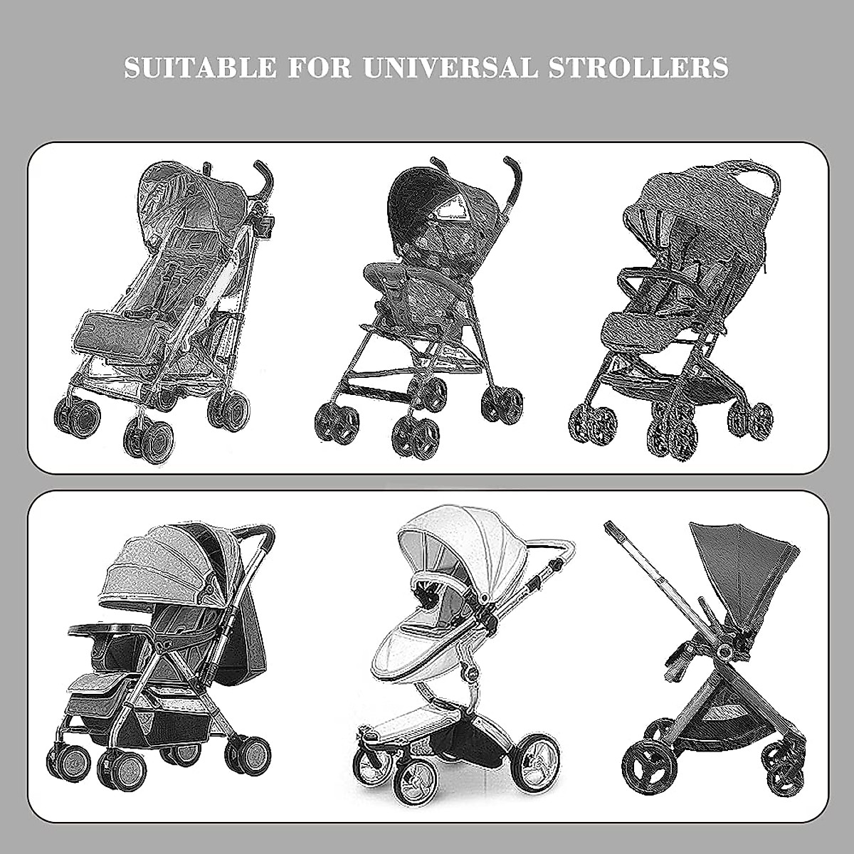 Blahoo Stroller Rain Cover Universal,Windproof Waterproof,Breathable Warm Shield. Baby Travel Weather Shield.
