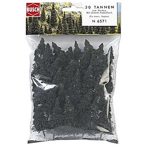 Busch 6571 Pine Tree Set 30/N Scale Scenery Kit