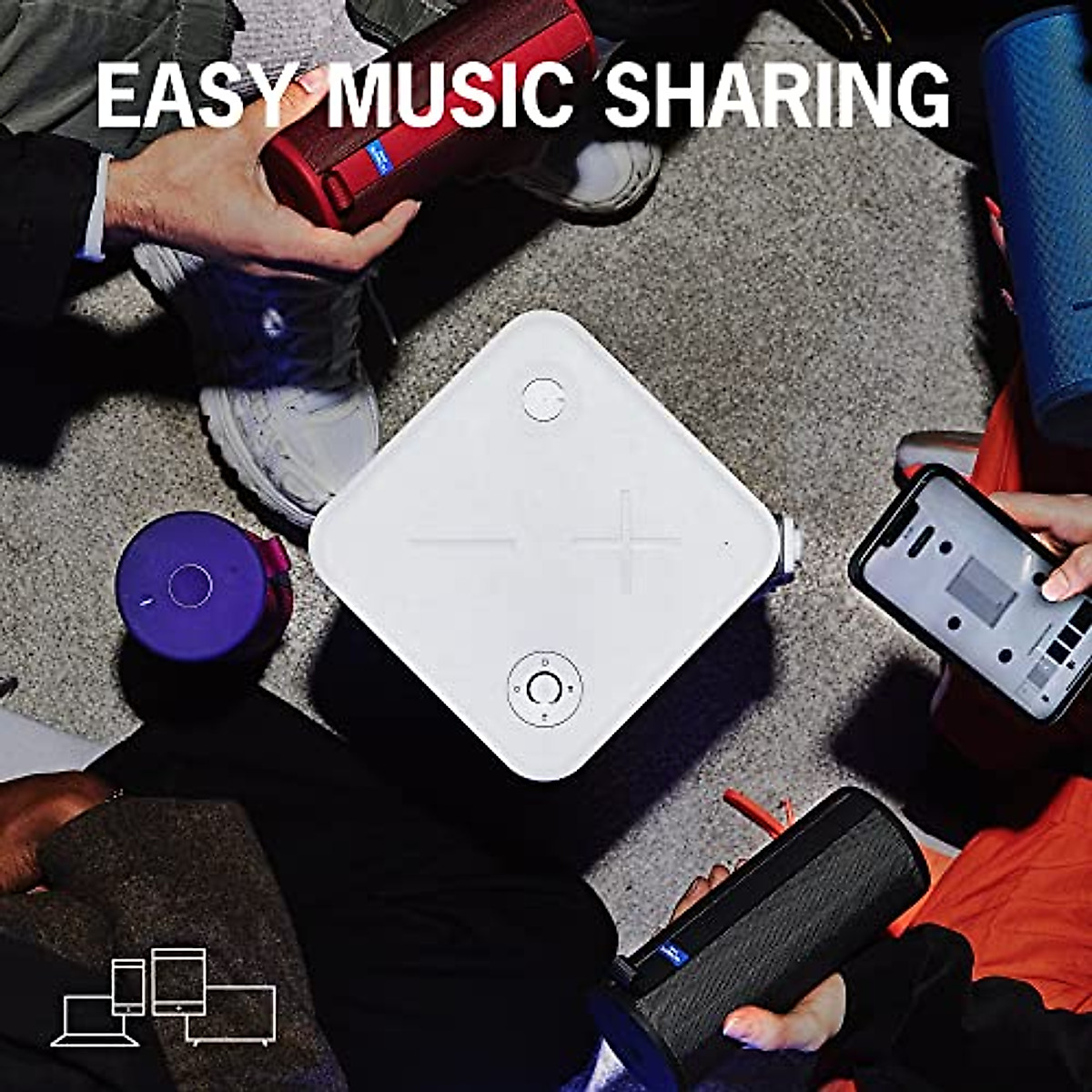 Ultimate Ears Hyperboom Portable & Home Wireless Bluetooth Loud Speaker, Big Bass, 24 Hour Battery, Water Resistant IPX4, 150 Ft Wireless Range with Signature Series Shockproof Water Resistant Case