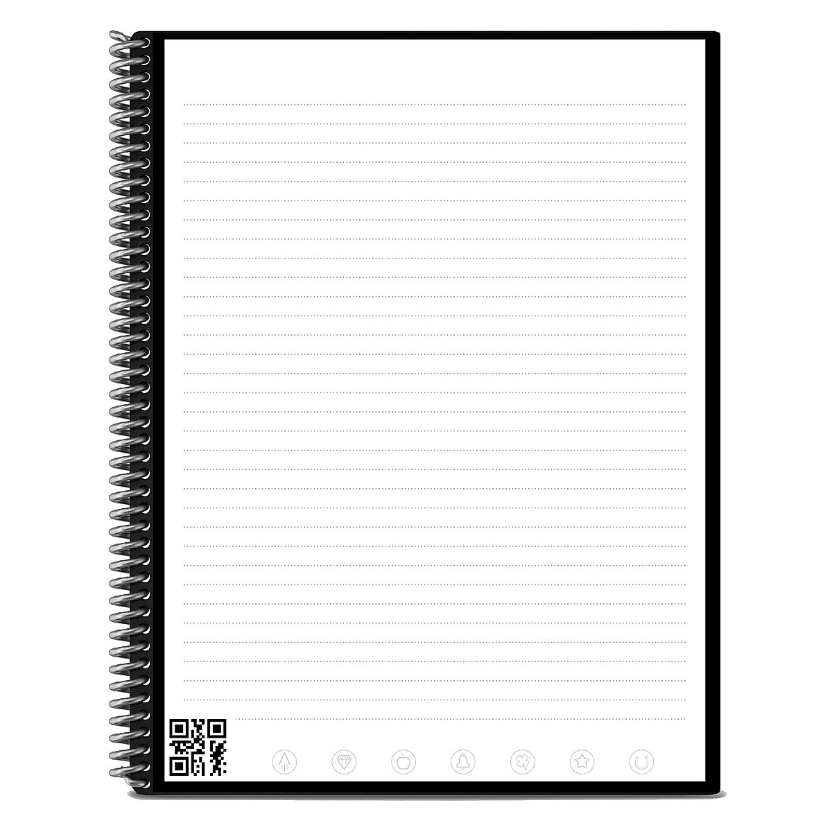 Rocketbook Core Smart Notebook, Medium/College Rule, Gray Cover, (16) 11 x 8.5 Sheets