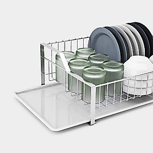 Plate Rack Dish Rack 304 Stainless Steel Dish Rack, Countertop Drain Dish Rack, Kitchen Rack, Storage Supplies, Dry Dish Rack Pan Plate Holder