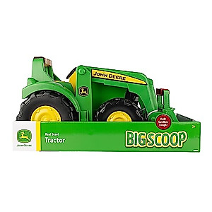 John Deere Big Scoop Sandbox Dump Truck Toy with Loader - Toddler Outdoor Toys - Oversized Dump Truck Sandbox Toys - Kids Toys Ages 3 Years and Up , 21"