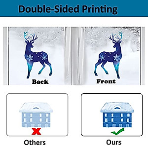 DmHirmg Christmas Window Clings,Christmas Snowflakes Window Clings Decals, Christmas Window Stickers Snowflake Window Clings Decals for Christmas Decorations(9 Pack)